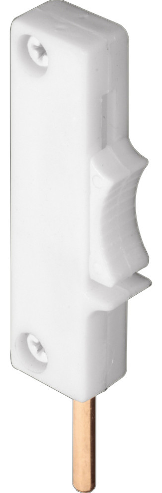 White, Plastic, Sliding Window Lock, Edge Mount - Window Hardware And ...