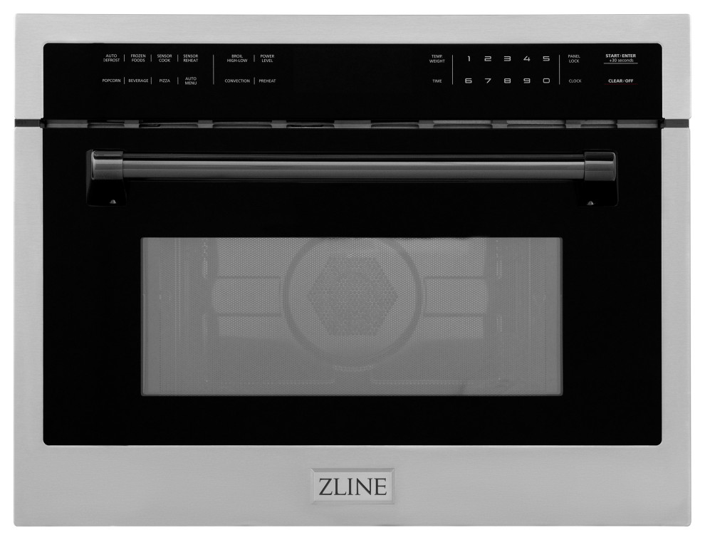 ZLINE 24" Microwave Oven, Stainless With Matte Black MWOZ-24-MB ...
