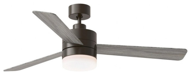 3 Blade Ceiling Fan Light Kit In Modern Style-15 Inches Tall and 52 ...