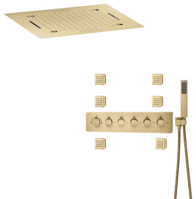 Led Musical Shower System With Hand Shower - Contemporary - Showerheads ...