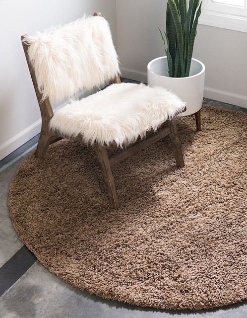Solid/Striped Sybil Chestnut Area Rug, 2'6"x10' Runner - Contemporary ...