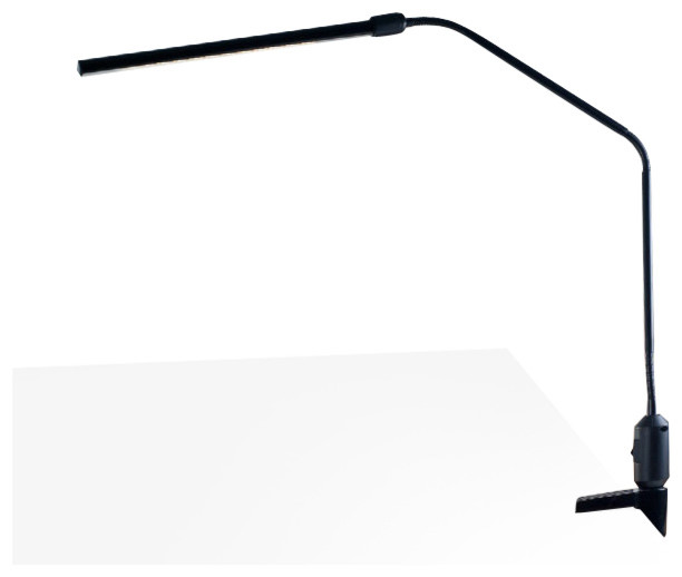Lavish Home Modern Contemporary LED Clamp Desk Lamp Black ...