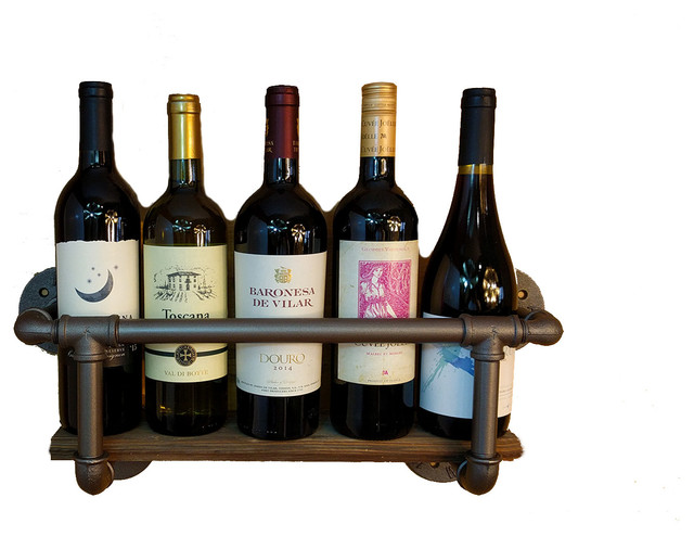 Iron Pipe Wine Rack, 20" (16" Inner) - Industrial - Wine Racks - by ...