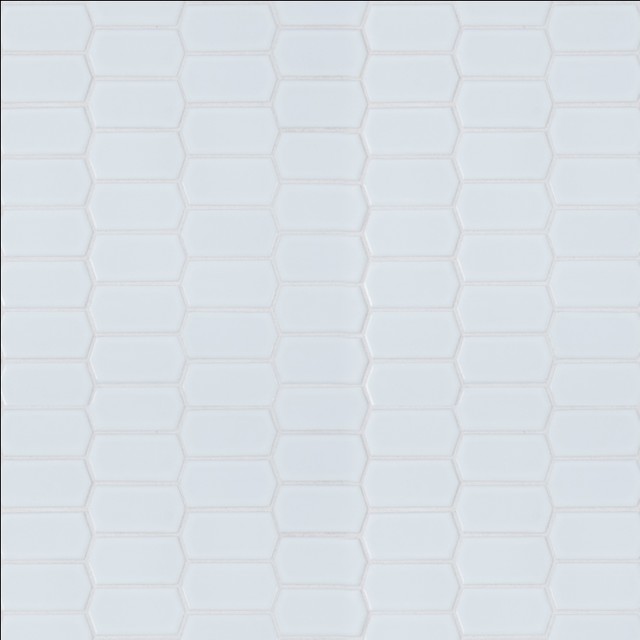Retro Brick Bianco 2x6 Matte Subway Porcelain Tile - Contemporary ...