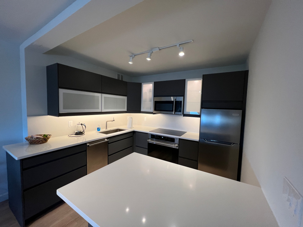 IKEA Voxtorp Gray Kitchen Design - Modern - Kitchen - Chicago - by Flat ...