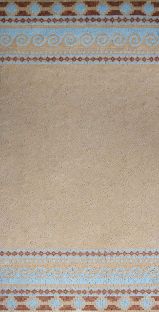 Mosaic Rug - Greek Border Carpet, 53" x 118" - Traditional - Tile ...