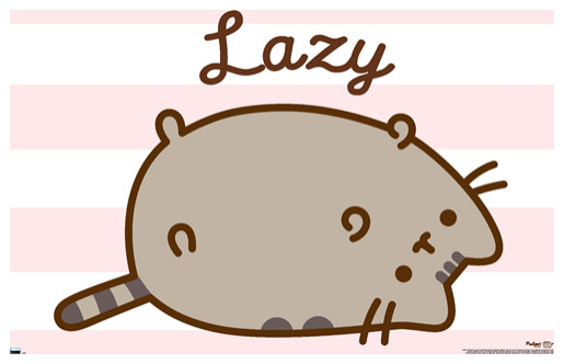Pusheen - Lazy, 22.375" x 34" - Contemporary - Kids Wall Decor - by ...