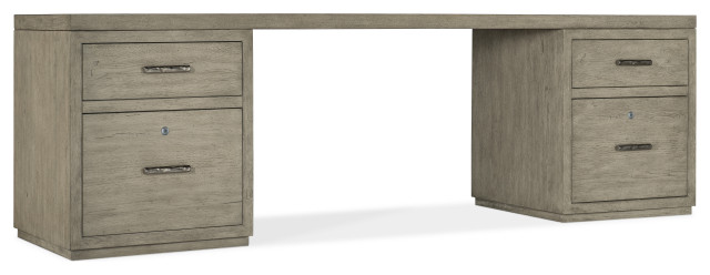 Linville Falls 96" Desk With Two Files - Farmhouse - Desks And Hutches ...