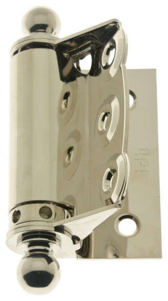 Solid Brass Half Surface Spring Screen Door Hinges, Ball Finials, Pair ...
