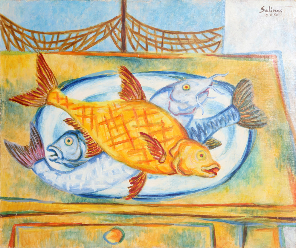 Assiette de Poisson, Laurent Marcel Salinas, 22x18 - Beach Style ...