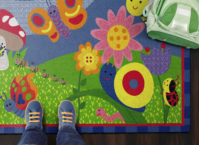 Flagship Carpets CE419-12W 5'x3' Cutie Bugs Educational Rug ...