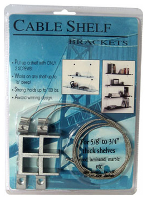 Cable Shelf Bracket For 5/8"-3/4" Thick Shelves - Transitional ...