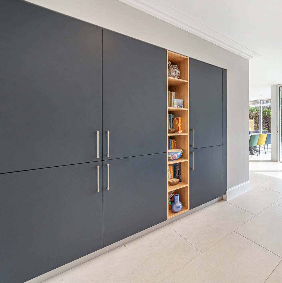 A Modern Blue Modular Kitchen - Contemporary - Kitchen - Berkshire - by ...