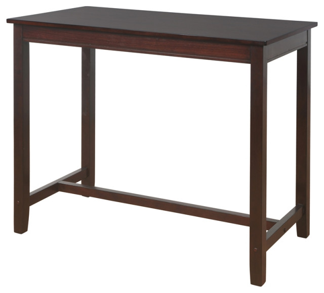 Linon Claridge 36" Wood Counter Height Pub Table in Walnut - Farmhouse ...