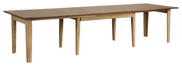 Brook Farmhouse 62-134" Long Rectangle Extendable Dining Table 2-Tone ...