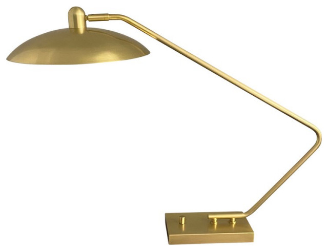 Natural Brass LED Task Lamp from the Ridgeline Collection, 12.000 ...