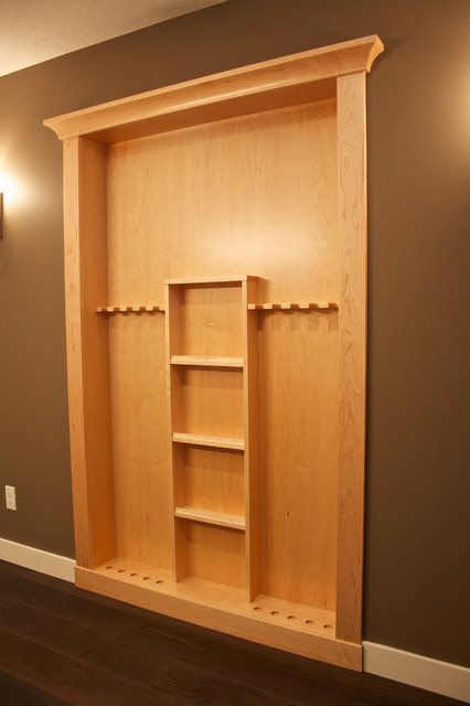 Custom maple pool cue rack - Contemporary - Calgary - by Kniss Custom ...