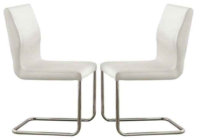 Set of 2 Side Chairs With L-Shape Leg - Contemporary - Dining Chairs ...