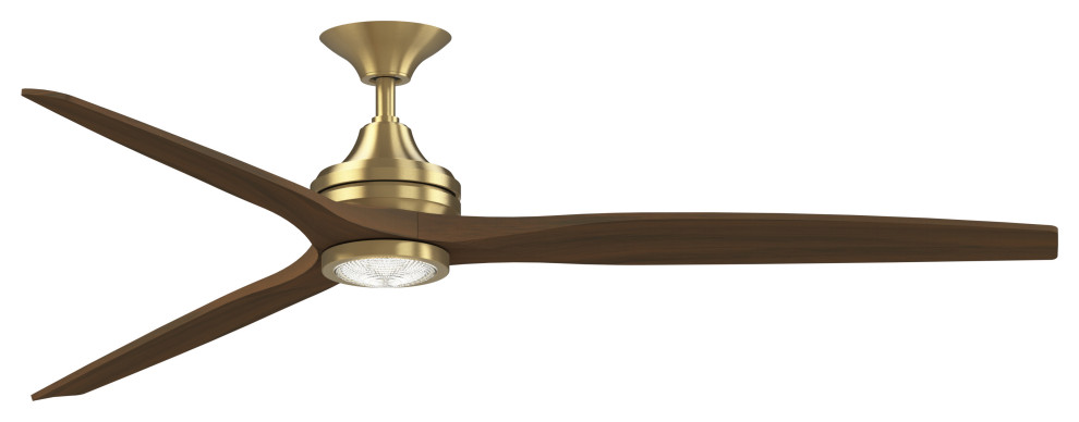 Fanimation Spitfire 72" Fan/LED Light, Brushed Satin Brass ...