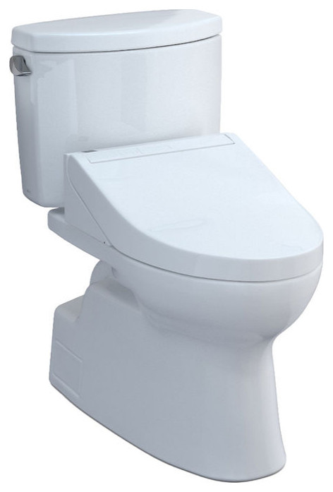 TOTO Vespin II WASHLET+ Two-Piece Toilet with C5 Bidet Seat, 1.28 GPF ...