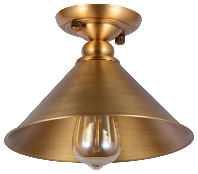 Industrial Copper Ceiling Light Fixture Flush Mount - Industrial ...