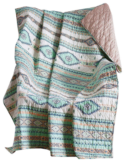 Greenland Phoenix Throw Blanket, 50 x 60 inch, Turquoise - Southwestern ...