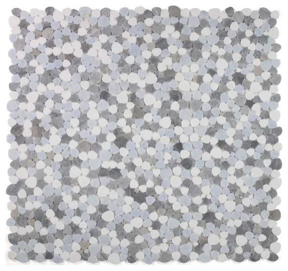Marble Pebbles Mosaics Heart Shape Tile for Floors Walls - Contemporary ...