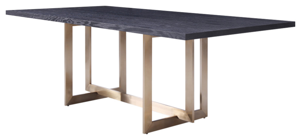 The Asher Dining Table, 86.5", Black, Contemporary, Rectangle - Contemporary - Dining Tables ...