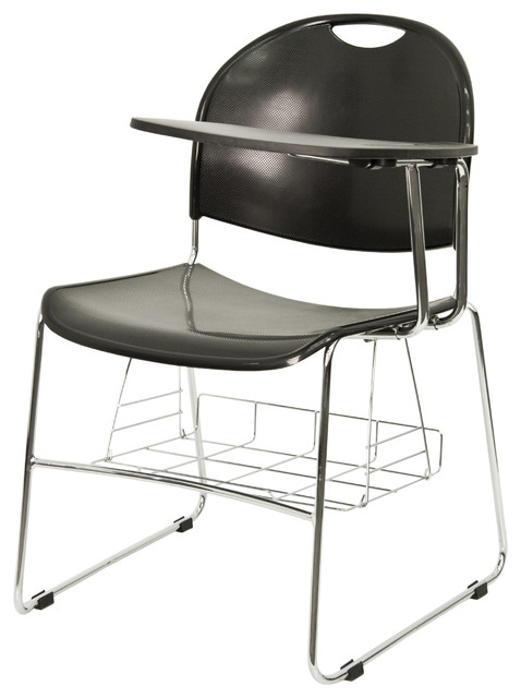 MFO High Density Left Facing Flip-Up Tablet Arm Chair with Chrome Frame ...