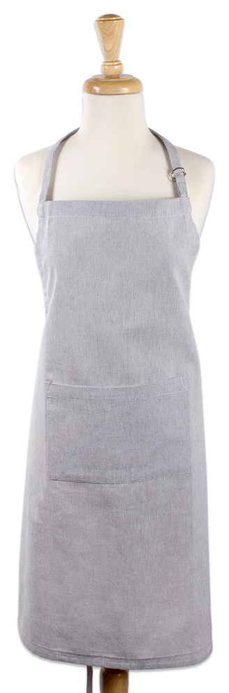 DII Gray Solid Chambray Chef Apron - Contemporary - Aprons - by Design ...