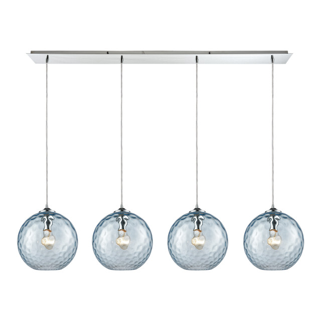 Watersphere 4-Light Linear Pendant Fixture - Contemporary - Pendant ...