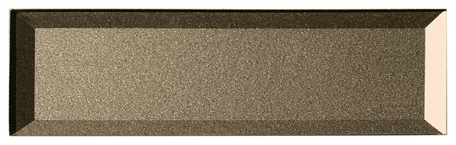 Forever 4"x16" Reverse Bevel Glass Subway Tile,Glossy Bronze ...