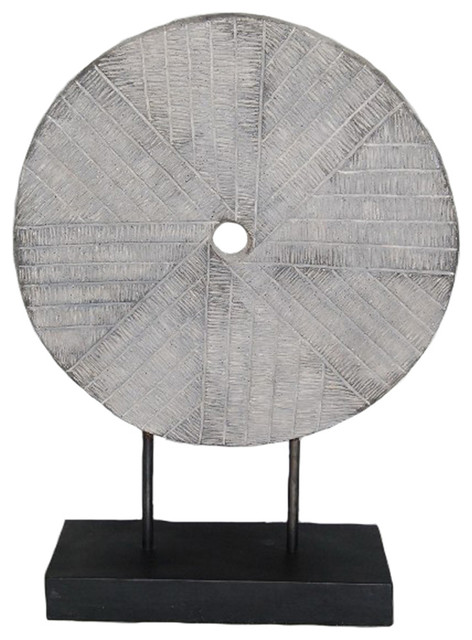 Statement Worth decorative Mill Stone decoration, Gray And Black ...
