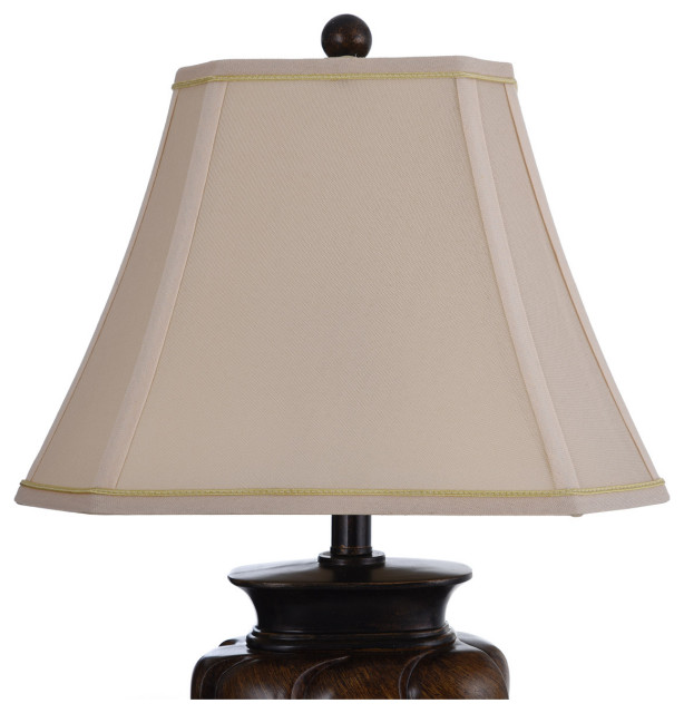 Signature 1 Light Table Lamp, Toffee Wood - Traditional - Table Lamps ...