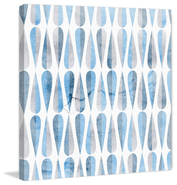 "Two Tone" Painting Print on Wrapped Canvas, 18x18 - Contemporary ...