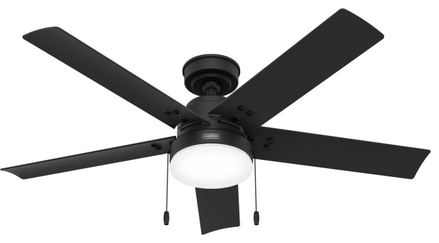 Sea Point 2 Light 52 in. Outdoor Fan, Matte Black - Transitional ...