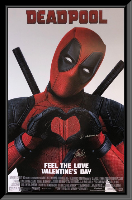 Deadpool Ryan Reynolds and Stan Lee signed movie poster, 27x40 inches - Contemporary - Prints ...