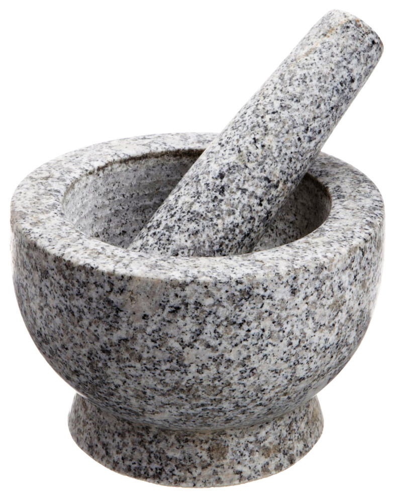 Cilio Premium Atlas White Granite Mortar and Pestle - Transitional ...