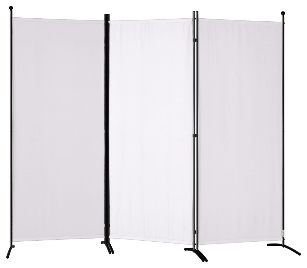 VEVOR Room Divider 3-Panel Folding Privacy Screen 89"x20.3"x72.8" White ...