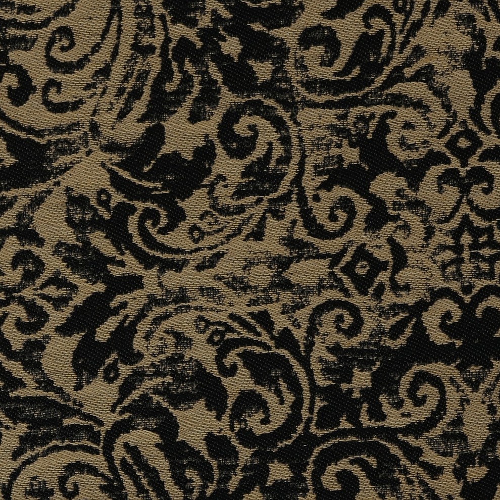Black Tan Black Damask Multi Purpose Upholstery Fabric - Contemporary ...