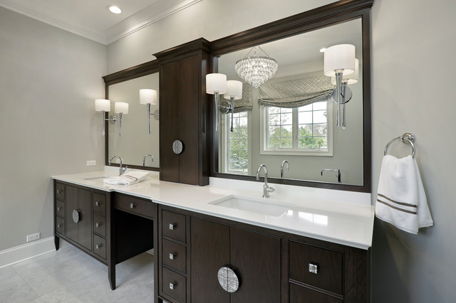 Inset, Slab Door and Drawer Style Cabinetry - Contemporary - Bathroom ...