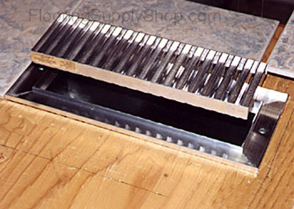 Chameleon Tile and Hardwood Vent Floor Registers, 6"x14" - Transitional ...