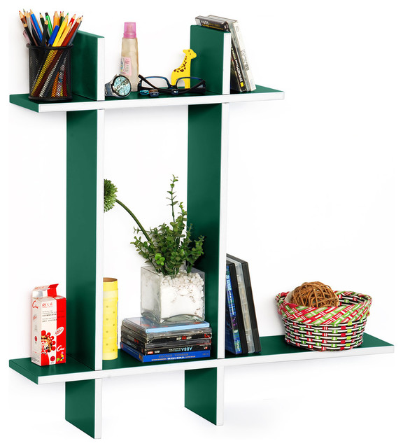 Natural Life-BLeather Cross Type Shelve / Book Shelve / Floating Shelve ...