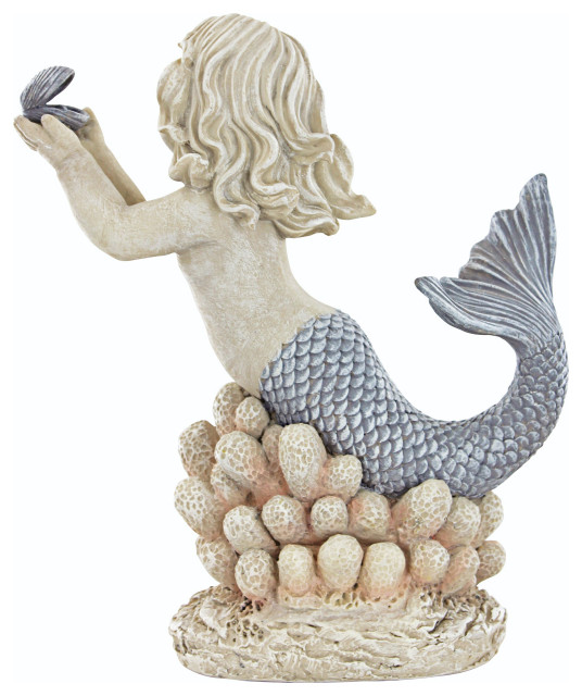 Design Toscano Little Girl Mermaid Swimming Statue - Beach Style ...