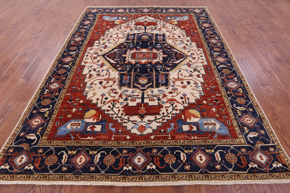 Handmade Persian Fine Serapi Wool Rug 7' 11" X 10' 3" - Q18642, 7' 11 ...