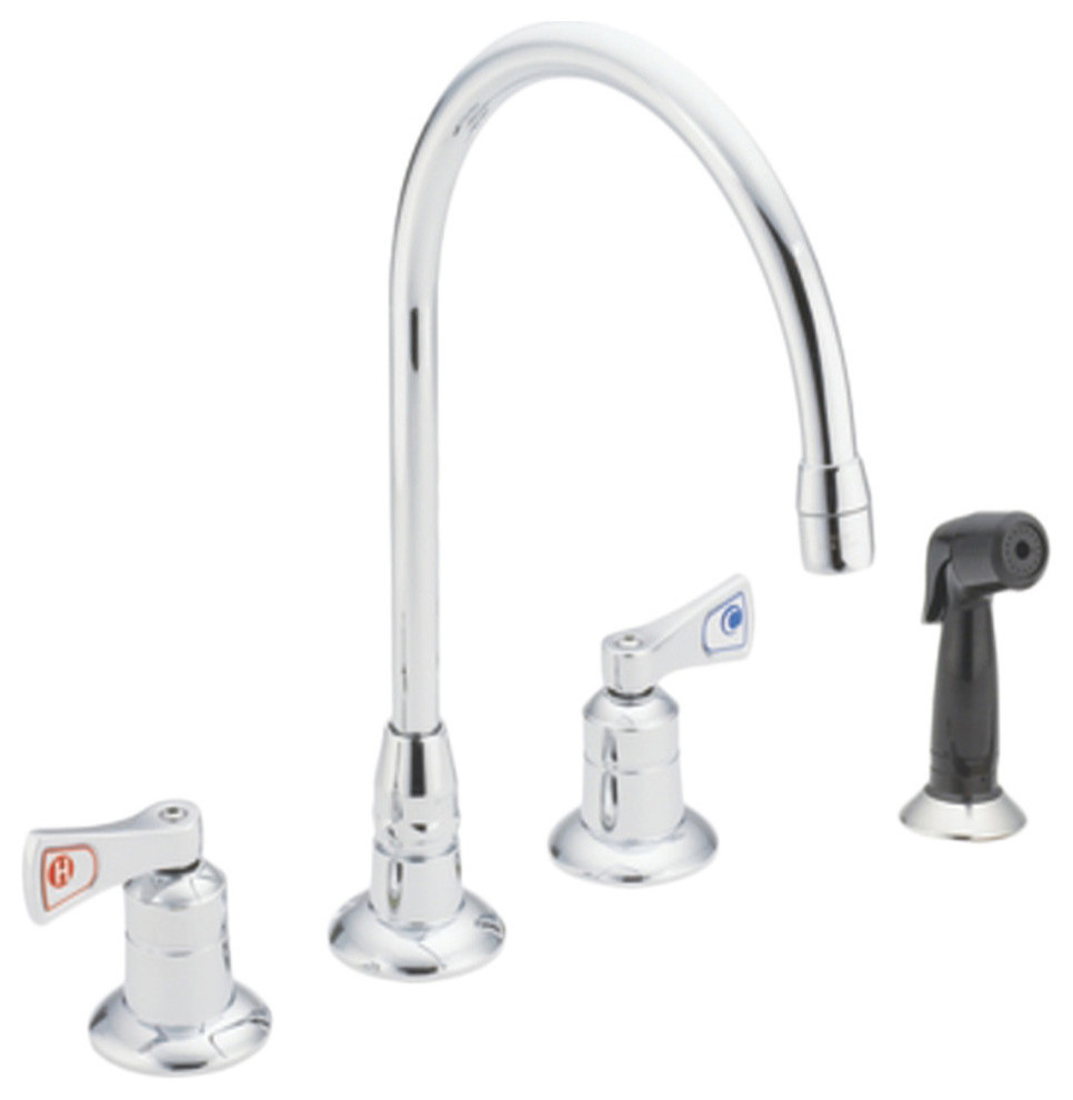 Moen M-Dura Chrome 2-Handle Kitchen Faucet - Kitchen Faucets - by ...