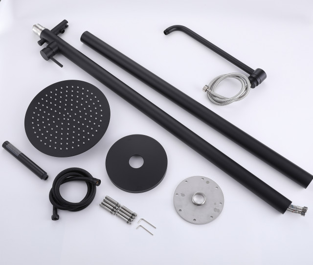 Free Standing Outdoor Shower with Handheld Shower - Modern - Outdoor Showers - by Rbrohant | Houzz