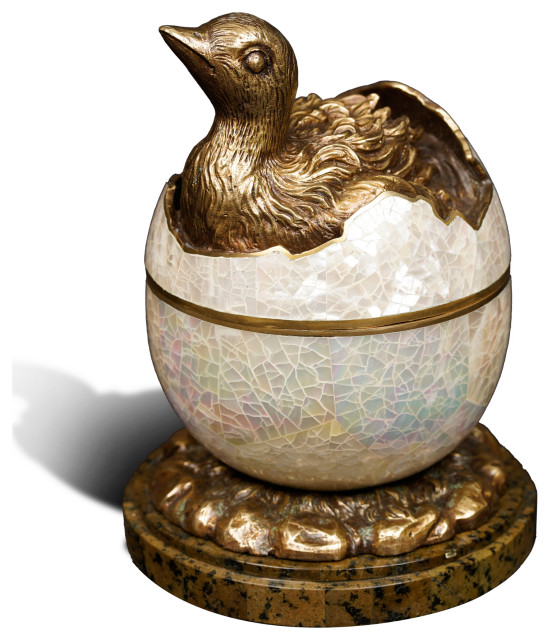 Ostrich Egg Box - Contemporary - Decorative Objects And Figurines - by ...