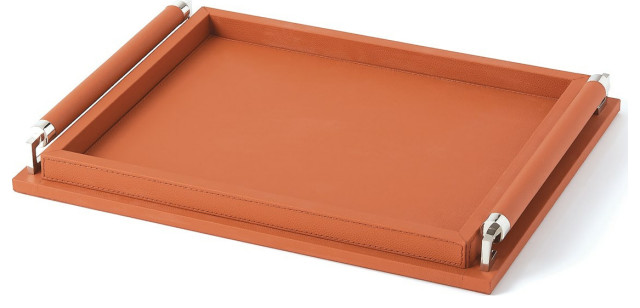 Wrapped Handle Tray, Large - Contemporary - Serving Trays - by ...