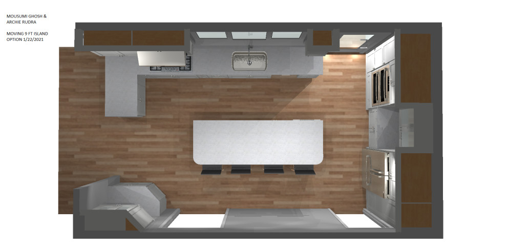 Need Advice: Perimeter Countertop in solid color with white Island